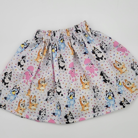 Handmade | Bottoms | Bluey And Friends Print Skirt With Elastic Waist ...